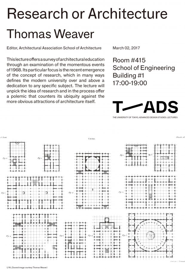 LECTURE: THOMAS WEAVER – T—ADS